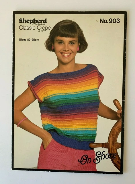 SHEPHERD NEW ZEALAND Knitting Pattern Leafllet No.903 - Ladies short ...