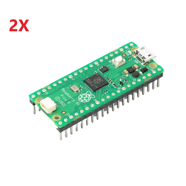 2X RASPBERRY PI Pico H Microcontroller Development Board Soldered GPIO ...