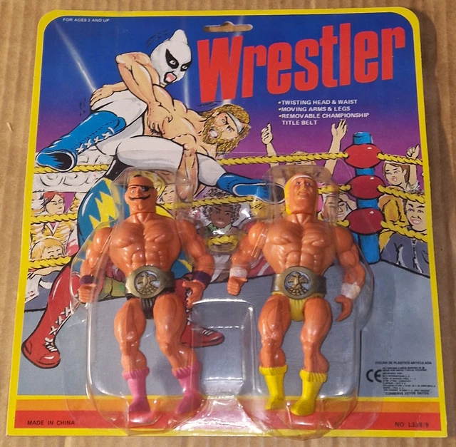 FIGURINES ARTICULÉES BOOTLEG knock off Wrestler Mask & Hulk Hogan K/O ...