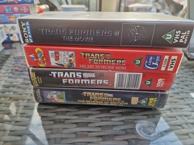 4 TRANSFORMERS VHS Tapes Including ThE Movie, Heavy Metal Wars ...