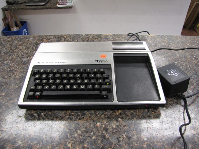 VINTAGE TEXAS INSTRUMENTS TI-99/4A PHCOO4A Computer with power adapter ...