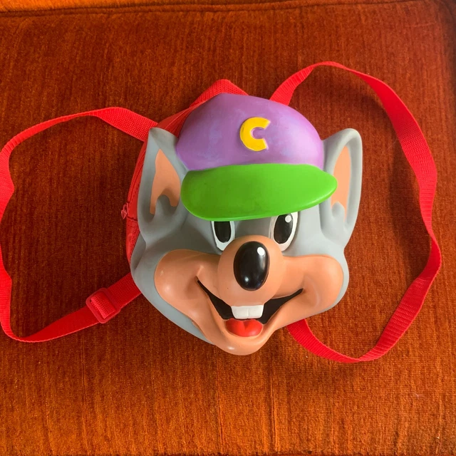 RARE VINTAGE 3D Rubber Chuck E Cheese Head Backpack Collectible £338.82 ...