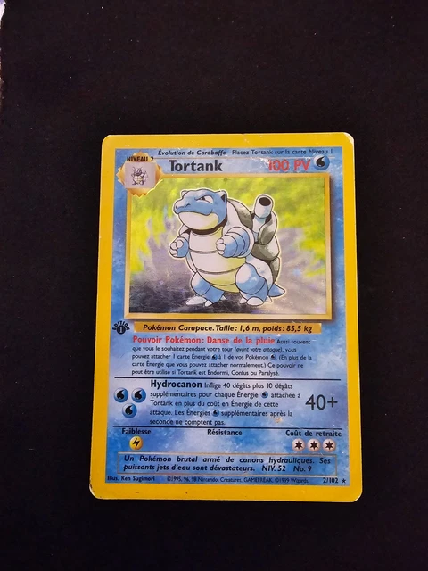 CARTE POKEMON TORTANK Français HOLO edition 1 - Set de base- 2/102 ...