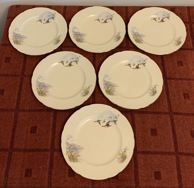 6 ALFRED MEAKIN Flight (Ducks) Dinner Plates 9.75” £15.00 - PicClick UK
