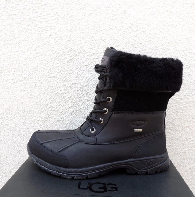 UGG BUTTE BLACK Waterproof Leather Winter Snow Boots, Men Us 10/ Eur 43 ...