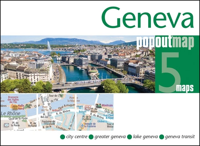 GENEVA POPOUT MAP - pocket size, pop up, street map of Geneva - PopOut ...