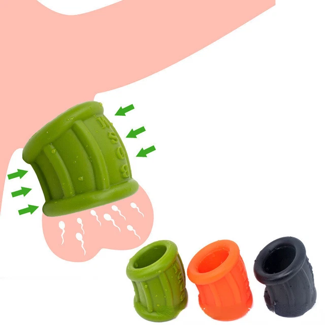 MALE PENIS SCROTUM testicular squeeze ring penis extender enhancer ...