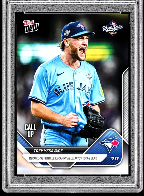 TREY YESAVAGE RC 2025 Topps Now World Series 12 Ks Noté Gem-MT 10 #913 ...
