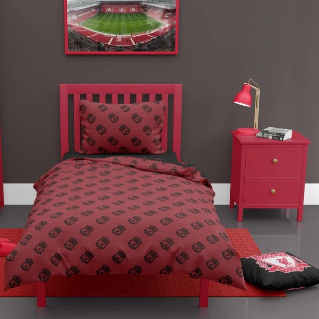 LIVERPOOL FOOTBALL DUVET Cover Bedding Mesh LFC Bed Set with Pillowcase ...