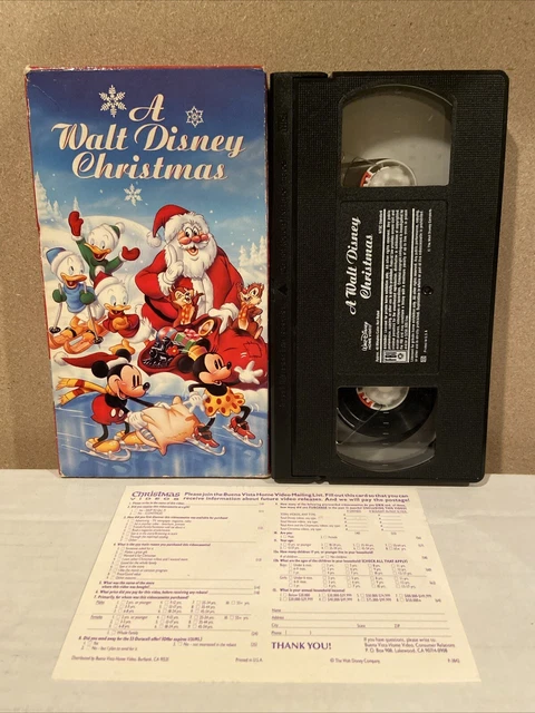 A WALT DISNEY CHRISTMAS VHS Tape Santa Mickey Mouse Donald Duck ...