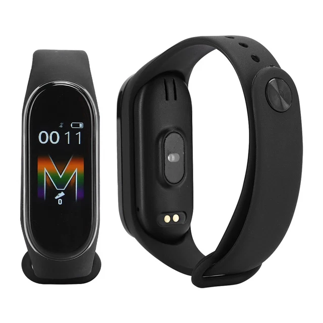 M5 WATERPROOF SMART Bracelet Touch Screen Step Counting Sports Band ...
