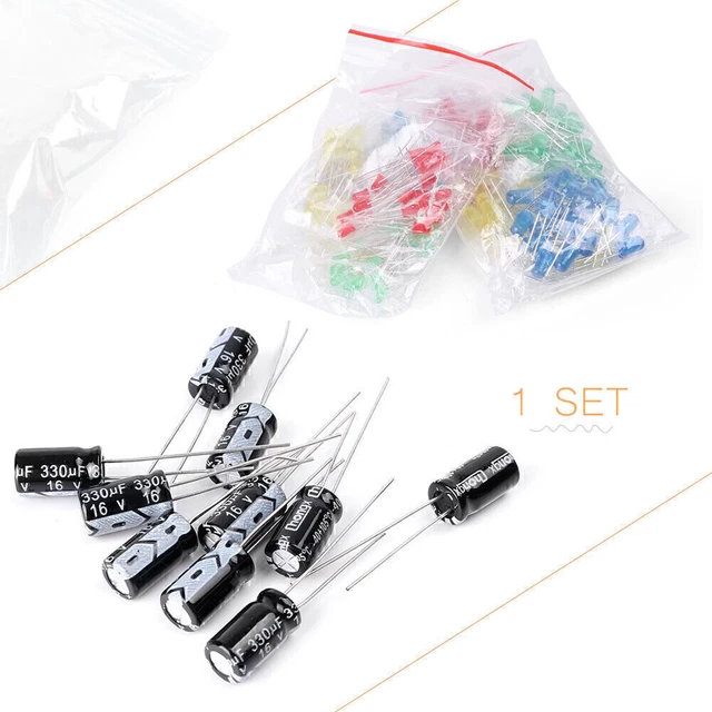 RESISTOR CAPACITOR TRANSISTOR Diode Led Assortment Kit Electronic Gift ...