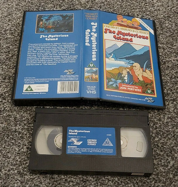 THE MYSTERIOUS ISLAND Children's Animated Classics Pal Vhs Video Kids ...
