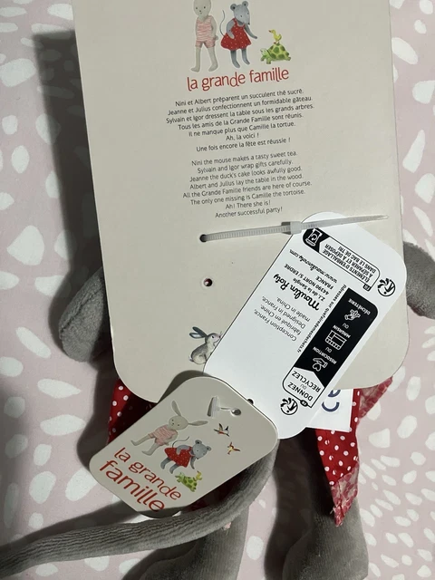 MOULIN ROTY LA Grande Famille Soft Toy Tiny Mouse Nini Plush RRP£19.50 ...