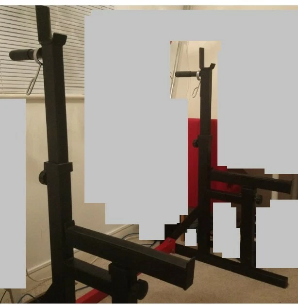 BODYMAX SQUAT RACK with adjustable bar rack and spotters £90.00 ...