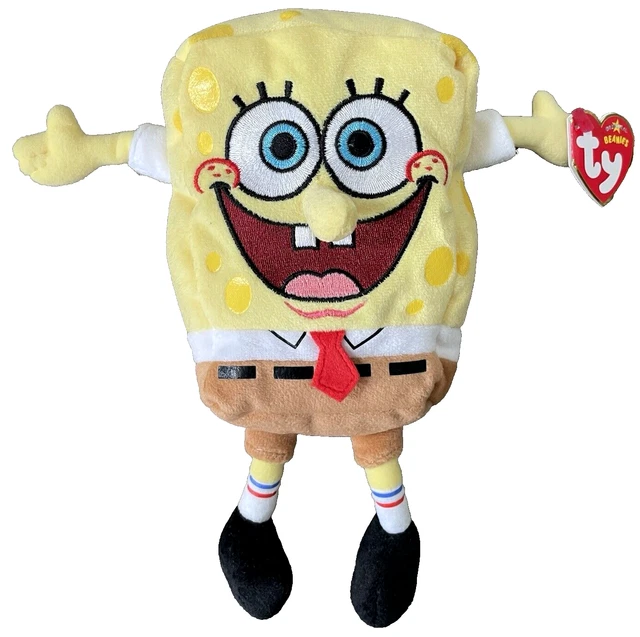 RARE NEW OLD STOCK SPONGEBOB SQUAREPANTS Ty Beanies Babies Soft Toy ...