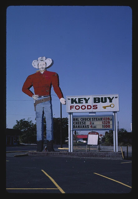 KEY BUY FOODS cowboy sign Umatilla Oregon Historic Old Photo $9.00 ...