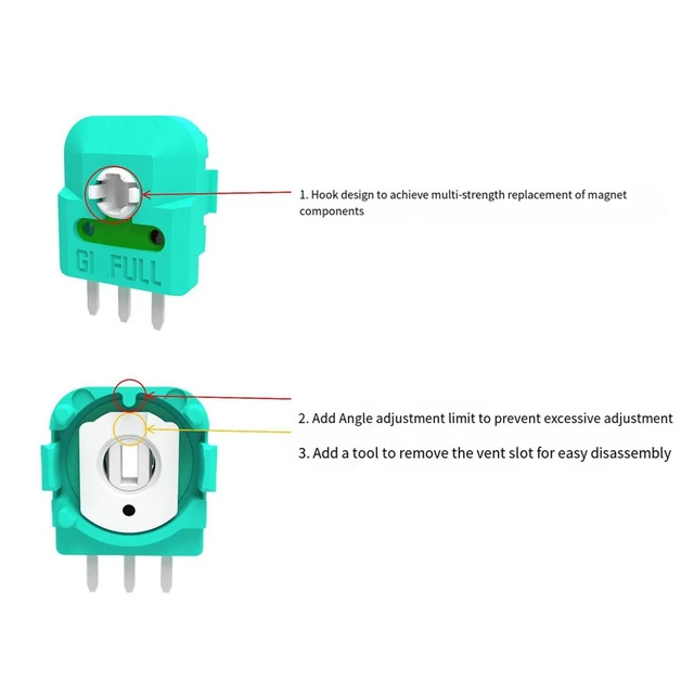 1X(40-TEILIGES HALL-JOYSTICK-POTENTIOMETER-SENSORMODUL FÜR ...