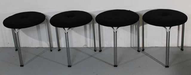 4XTACKE HOCKER DREIBEIN Design Industriehocker Bauhaus 70s Mid Century ...