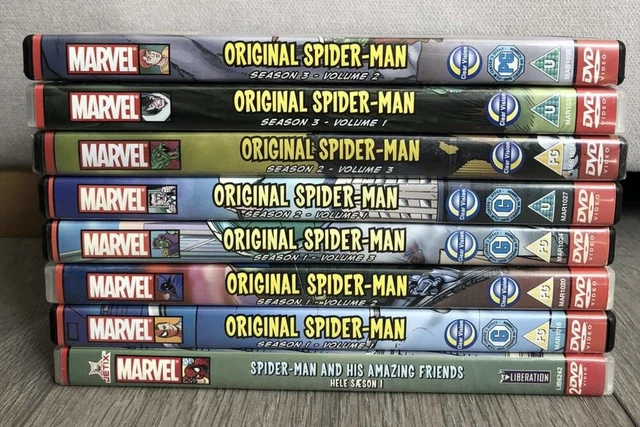 THE ORIGINAL SPIDER-MAN SEASONS 1-3 DVD SET | 8 DISCS | Missing Szn 2 ...