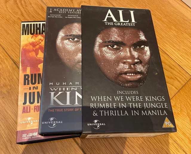 MUHAMMAD ALI THE Greatest When We Were Kings Rumble Jungle Thrilla VHS ...