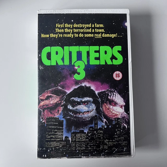 CRITTERS 3 BIG Box Ex Rental VHS Video Cassette Horror £19.95 - PicClick UK