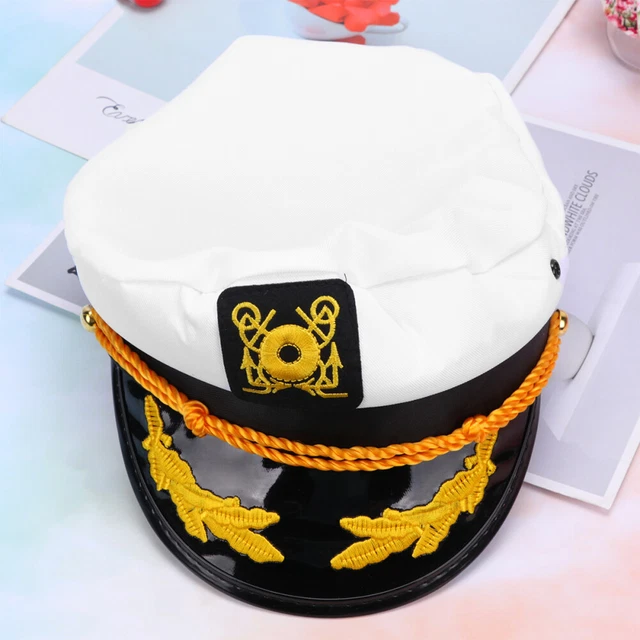 SAILOR BERET SAILOR Hat Adult Navy Cpatain Hats Sailors Cosplay Hat Us Navy Hat £8.99 - PicClick UK
