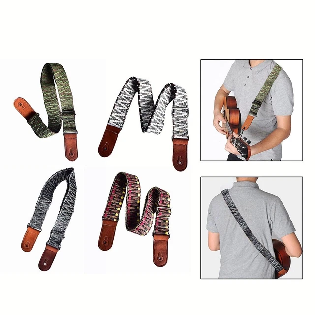 SANGLE UKULÉLÉ POLYESTER style ethnique longueur réglable texture douce ...