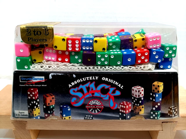 VINTAGE ABSOLUTELY ORIGINAL Stack Strategy Dice Game Mega Edition 84 ...