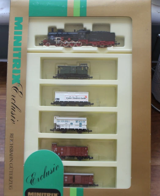 MINITRIX EXCLUSIV N Gauge DR Freight Set 561113 & 5 Wagons £110.00 ...