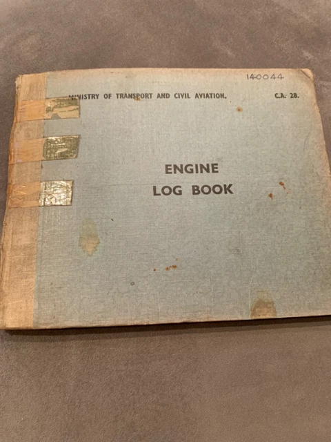 MINISTRY OF TRANSPORT Civil Aviation, Engine Log Book, Hercules 763 ...