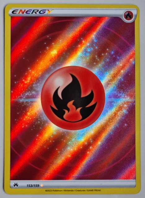 POKÉMON TCG FIRE Energy (Texture Full Art) Crown Zenith 153/159 Holo Ultra Rare EUR 5,93 ...