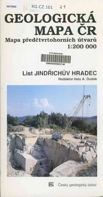 GEOLOGICKA MAPA CR. Nr. 21. Mapa Predctvrtohornich Utvaru. List ...