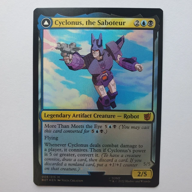 FOIL MISPRINT STAMP Cyclonus, The Saboteur Universes Beyond ...