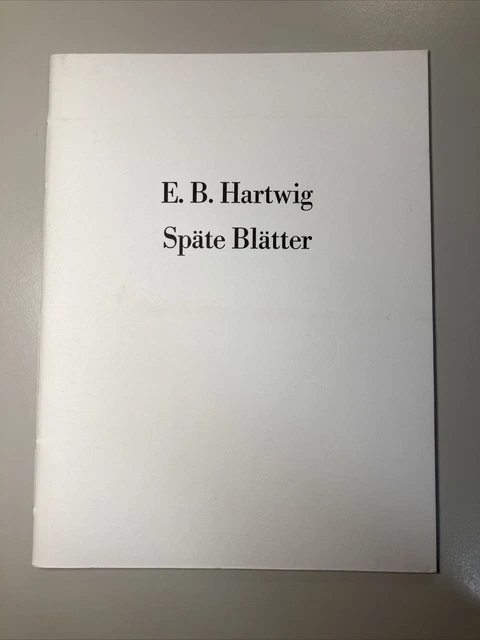 1996 EMIL BERT Hartwig Späte Blätter Aquarell und Mischtechnik EUR 29 ...