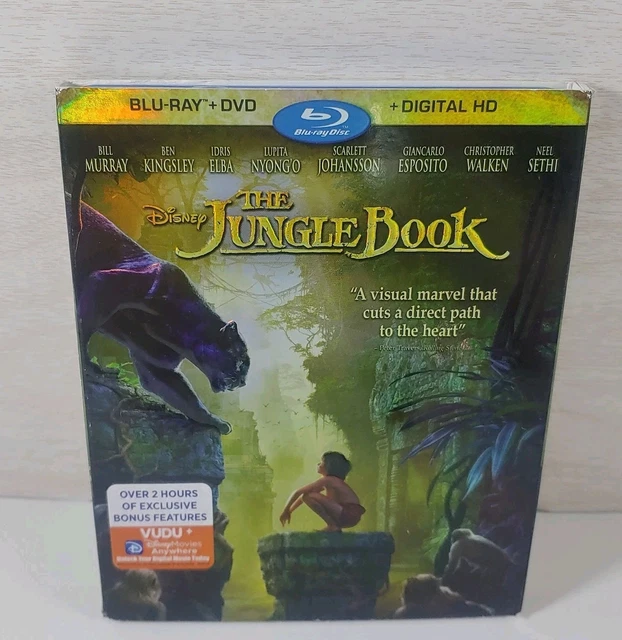 THE JUNGLE BOOK (2016, Blu Ray + DVD) With Slipcover - Live Action $13. ...