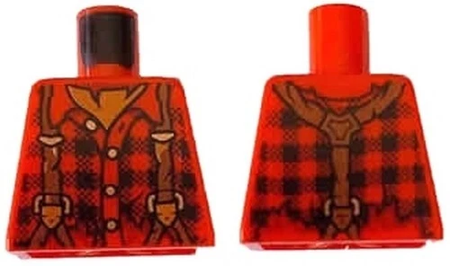 LEGO 973PB3797 TORSO Plaid Flannel Shirt with Suspenders Pattern EUR 1 ...
