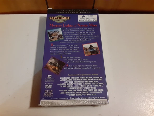 THE LAST CHANCE Detectives: Mystery Lights Of Navajo Mesa VHS New ...