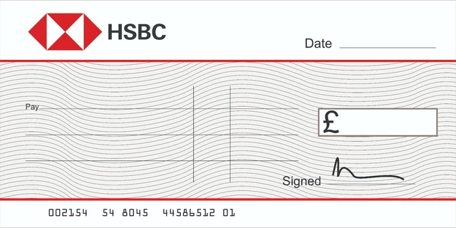 LARGE BLANK CHEQUE With Bank Logo for Charity - Presentation (Single ...
