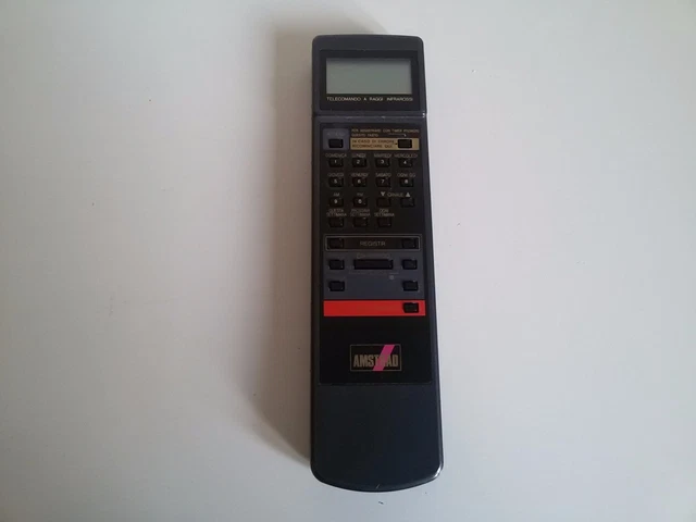 AMSTRAD TELECOMANDO ORIGINALE VCR Videoregistratore Vintage IR REMOTE ...
