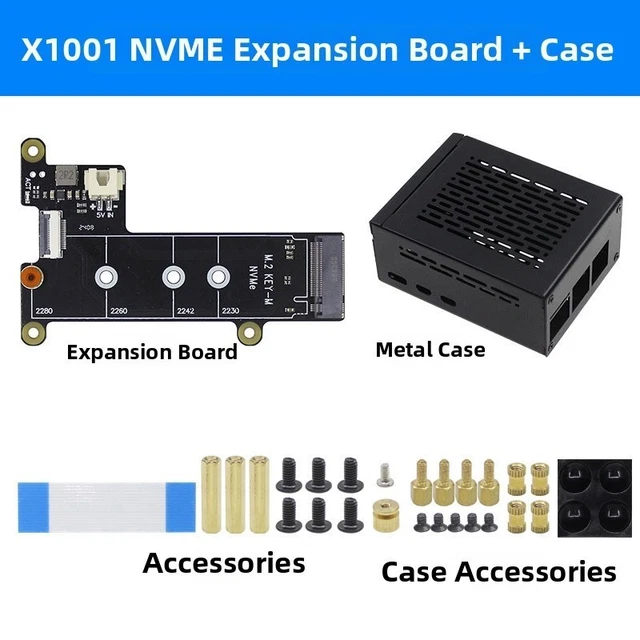 FOR RASPBERRY PI 5 Expansion Board X1001 for PCIe M2 NVMe SSD Storage ...