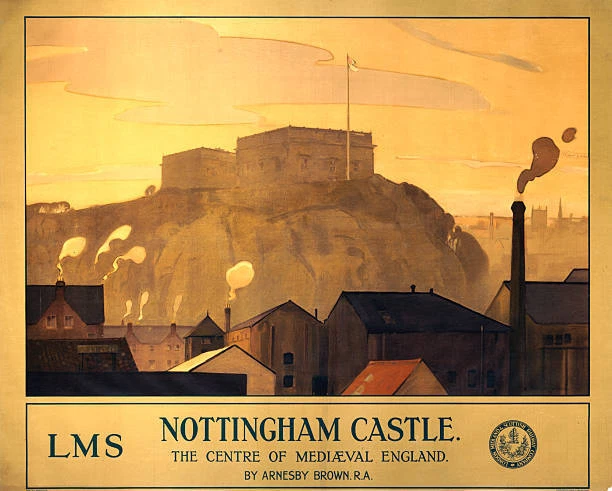 NOTTINGHAM CASTLE LMS Poster 1924 Old Railway Photo $9.00 - PicClick AU