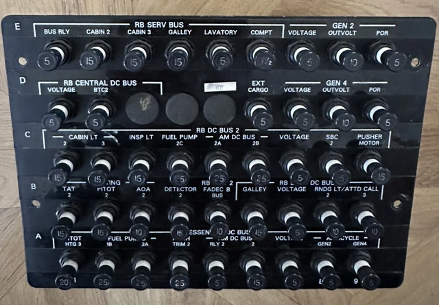 AIRCRAFT COCKPIT SIDE Panel Thermal Circuit Breaker Embraer £75.00 ...