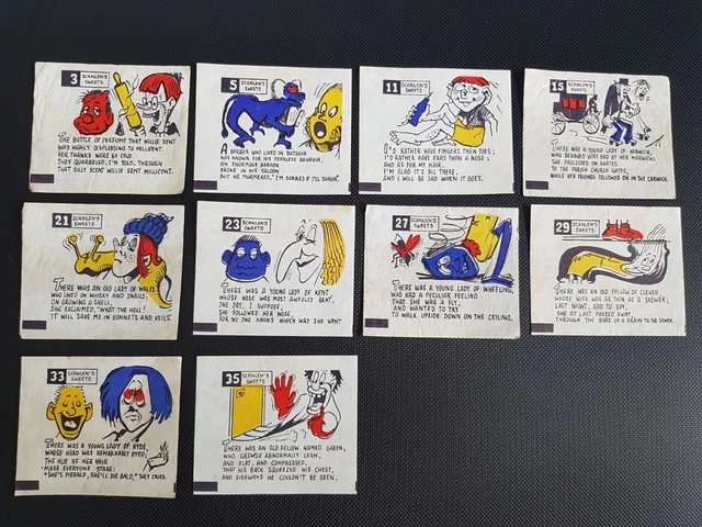 1960'S SCANLENS CHEWING Gum Wax Wrappers. 10 Different. SUPER RARE ...