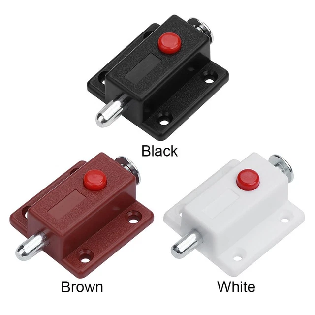 SAFETY BUTTON DOOR Bolts Solid Door Latch Cabinet Door Suction Latch ...