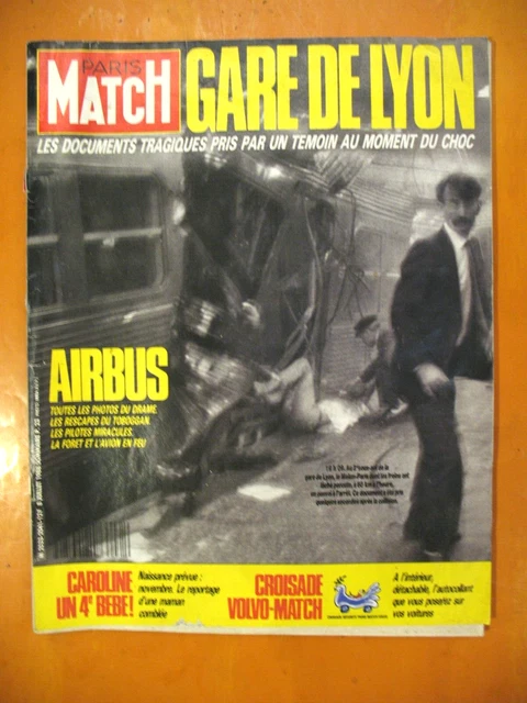 PARIS MATCH 2041 du 08/07/1988-Documents tragiques Gare de Lyon. Drame ...