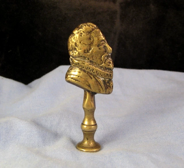 VICTORIAN PIPE TAMP Tamper Tobacco Stopper Brass William Shakespeare £ ...
