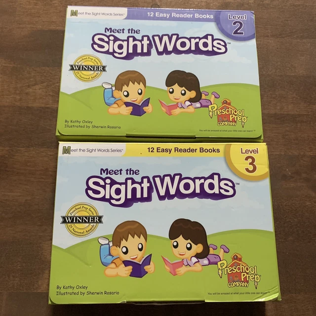 PRESCHOOL PREP MEET the Sight Words Easy Reader Books Level 2, 3 $26.99 ...