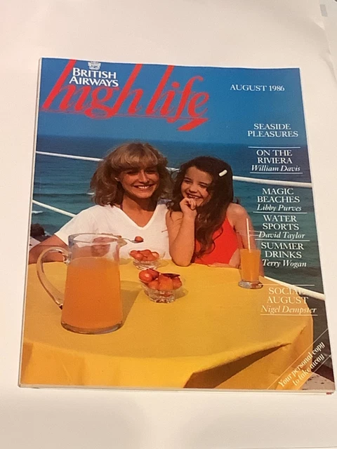 BRITISH AIRWAYS HIGH Life inflight magazine August 1986 - Wogan Purves ...