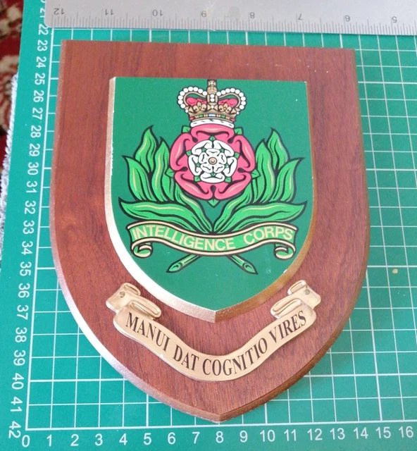INTELLIGENCE CORPS. QUEENS Crown. Regimental Wall Shield / Plaque. £21. ...